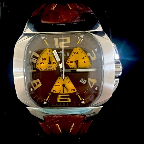 Lotus | Accessories | Lotus Code Chronograph Brown And Yellow Vintage ...